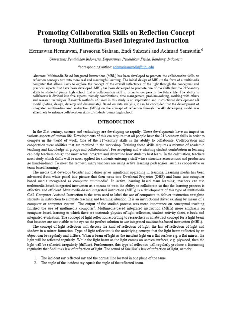 Manuscript AIP Proceeding - Hermawan | PDF | Reflection (Physics) | Multimedia