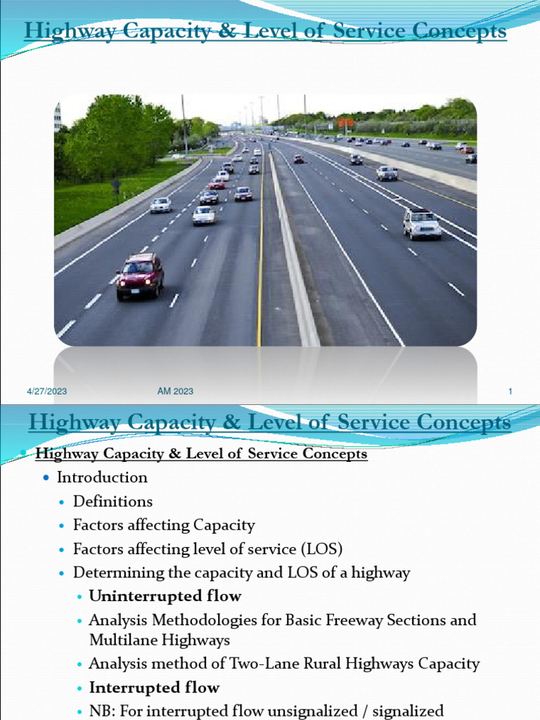 Highway Capacity and Level of Service Analysis | PDF | Traffic | Highway