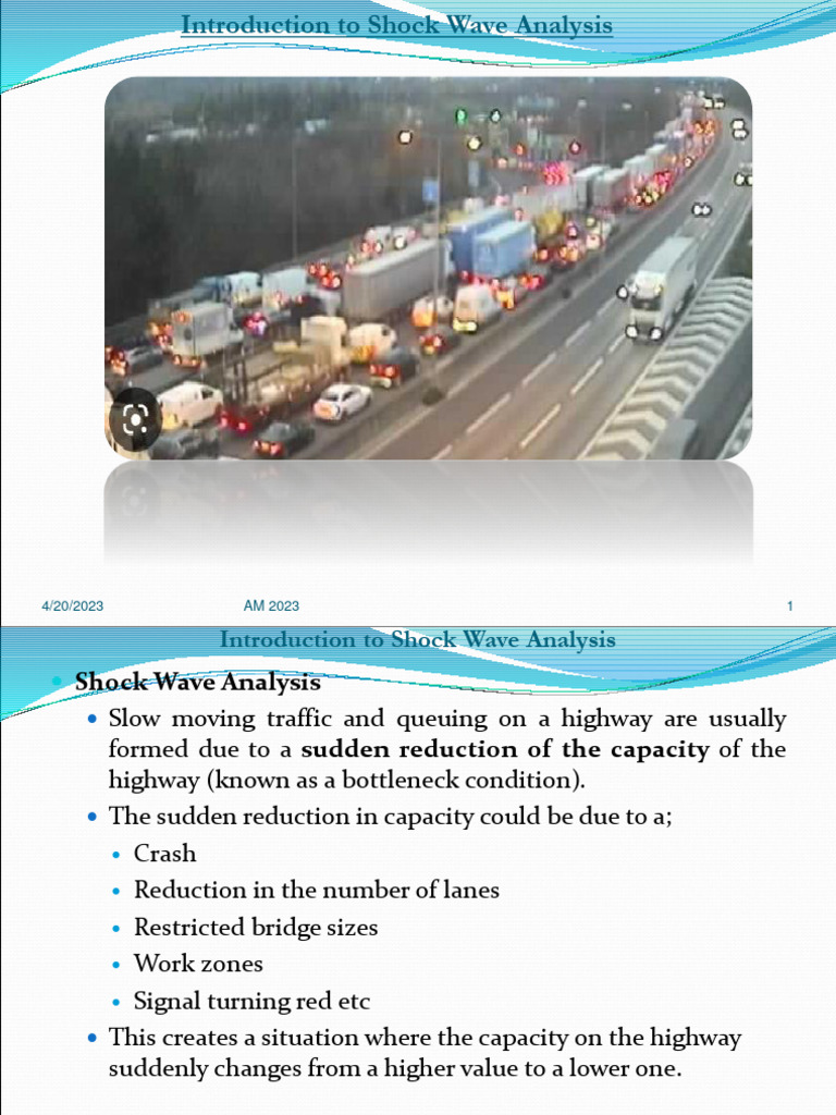 Traffic Shock Wave Basics | PDF | Shock Wave | Traffic