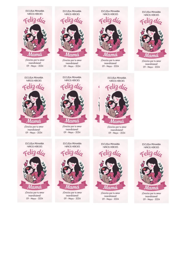 TARJETAS DEL 09 DE MAYO | PDF