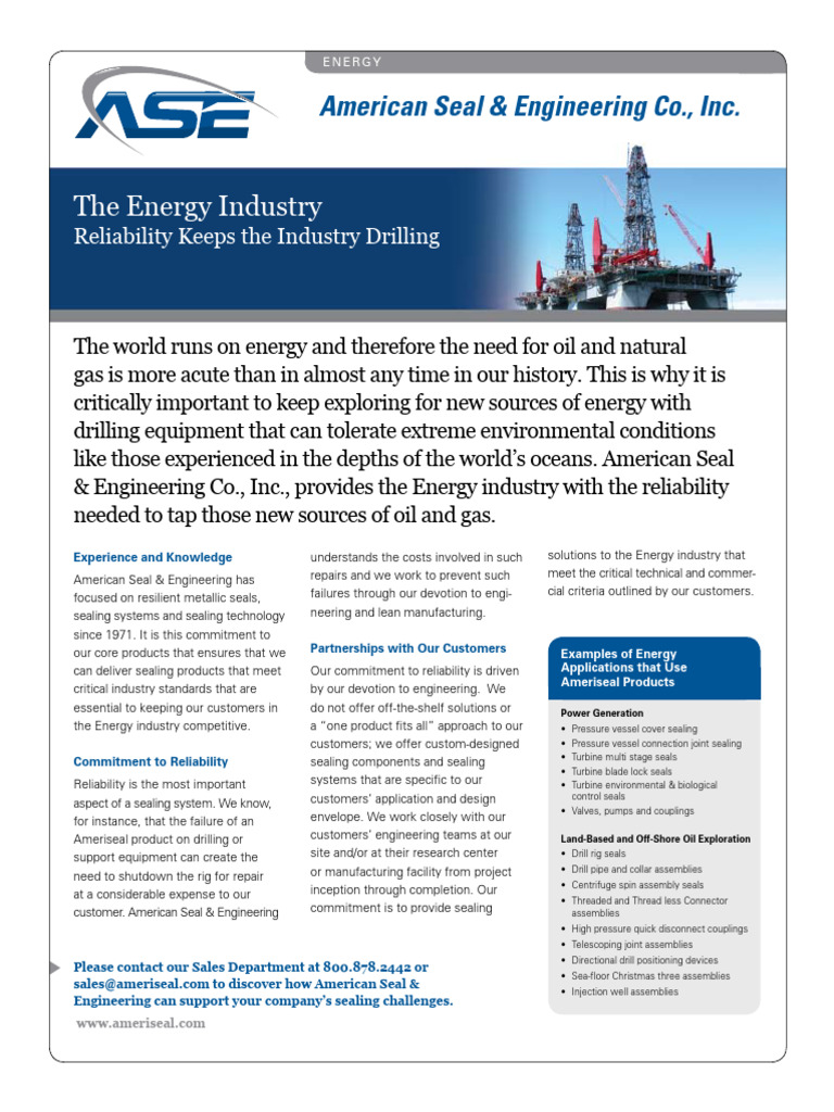 ASE Energy | PDF | Reliability Engineering | Engineering