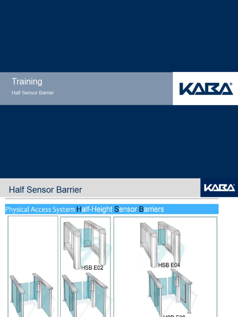 Half Sensor Barrier Training Guide | PDF