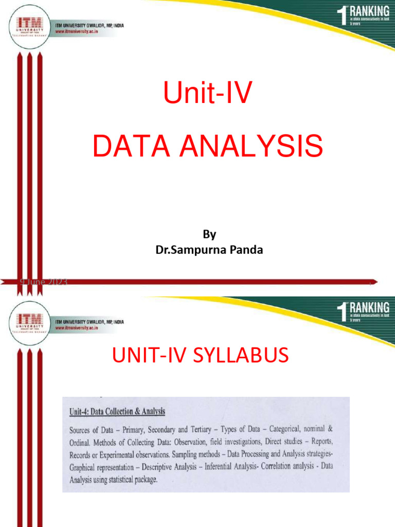 U-4 Descriptive and Inferential Analysis | PDF | Statistics | Descriptive Statistics