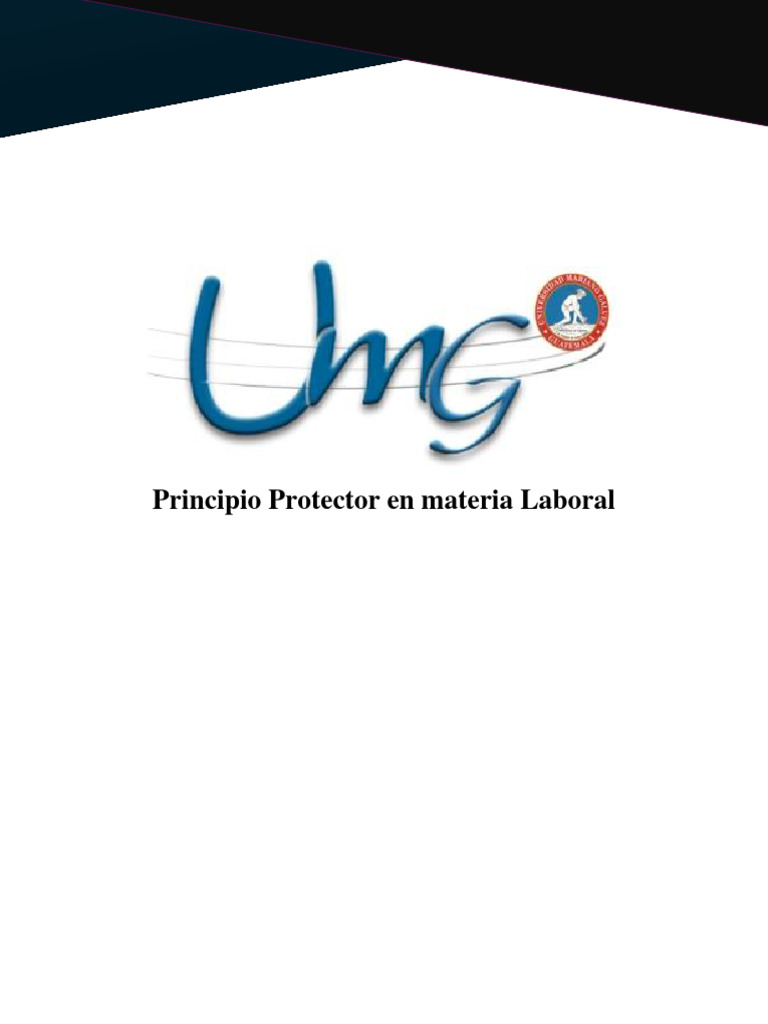 Principio Protector en Derecho Laboral | PDF | Derecho laboral | Justicia social
