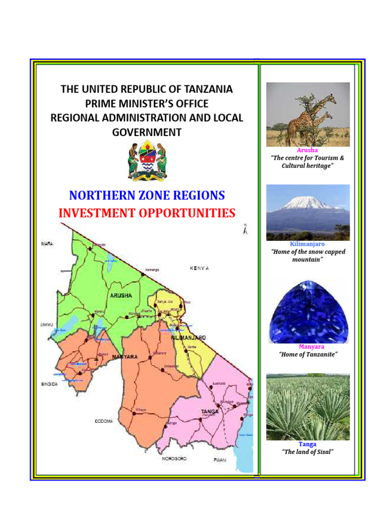 Northern Zone Regions: Investment Opportunities | PDF | Tanzania ...