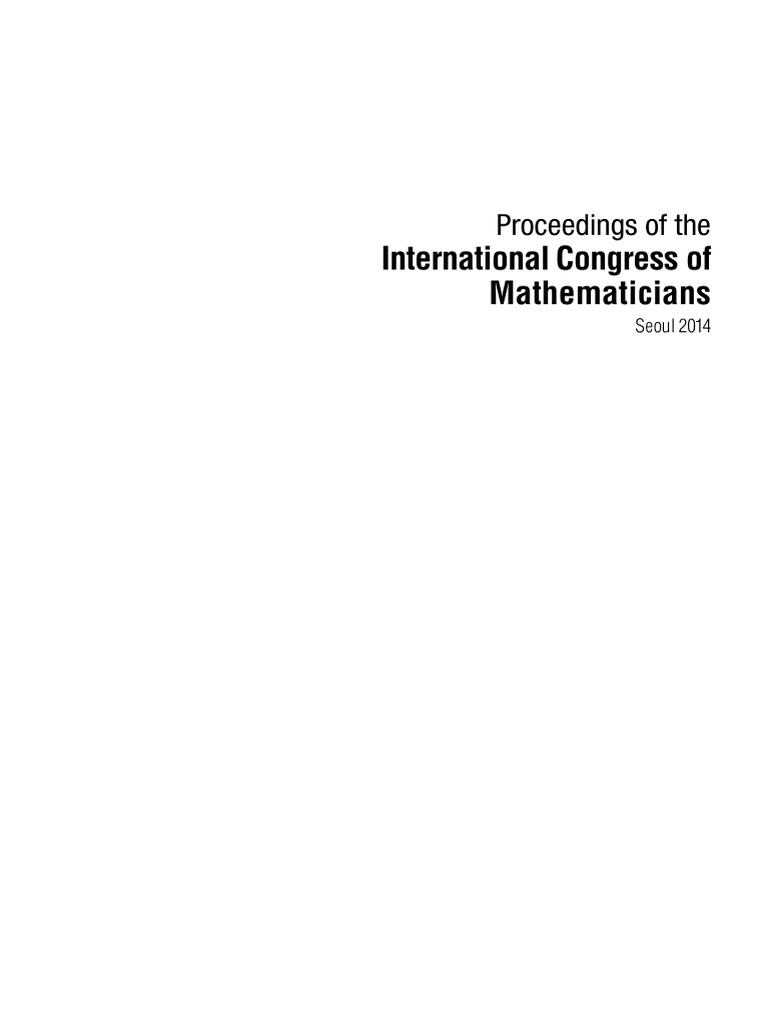 SEO Title: "ICM 2014 Proceedings Vol III" | PDF | Representation Theory | Ring (Mathematics)