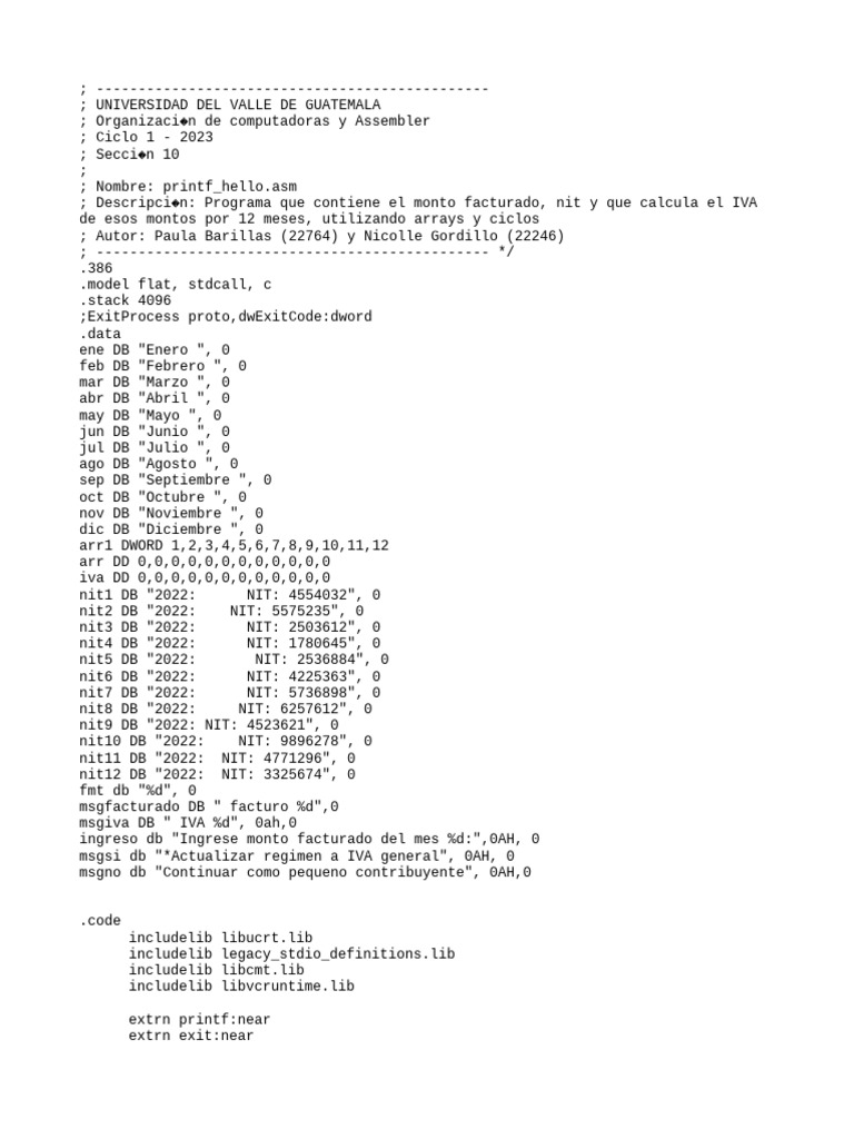Printf Hello | PDF | Programación de computadoras | Arquitectura de Computadores