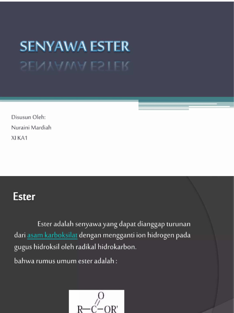 PDF Senyawa Ester | PDF