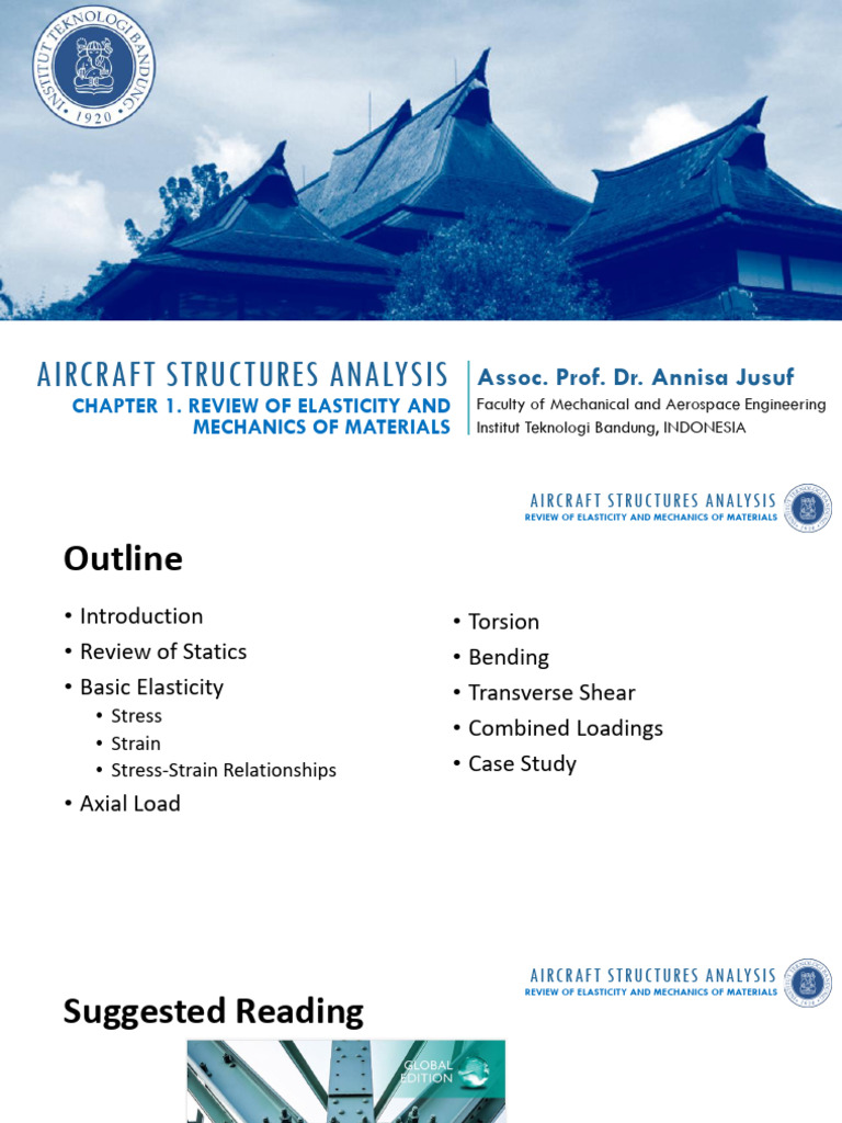 Week 1 - Aircraft Structures Analysis - Review of Elasticity and Mechanics of Materials | PDF ...