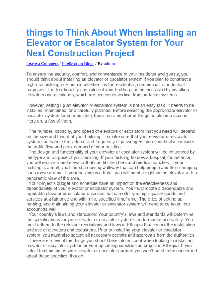 elevetor | Download Free PDF | Elevator | Building