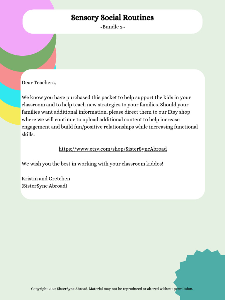 Sensory Social Routines | PDF | Nonverbal Communication | Communication