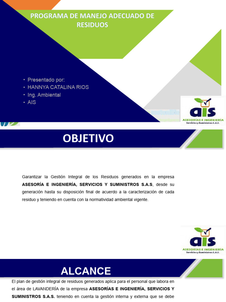 Manejo Adecuado de Residuos Ing Hannya Rios | PDF | Residuos | Cuestiones ambientales