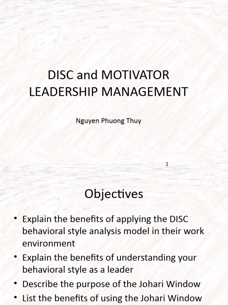 7.leadership DISC Motivators | PDF | Leadership | Extraversion And ...