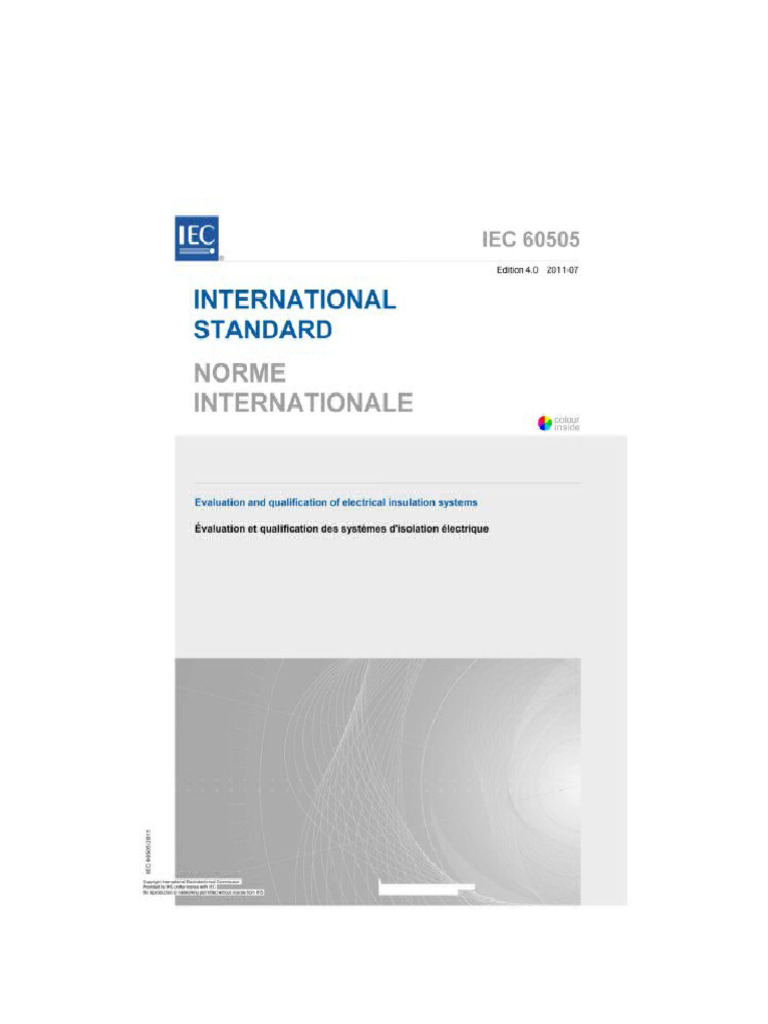Norma IEC 60505 2011.en - Es | PDF | Aislador (Electricidad) | Comisión ...