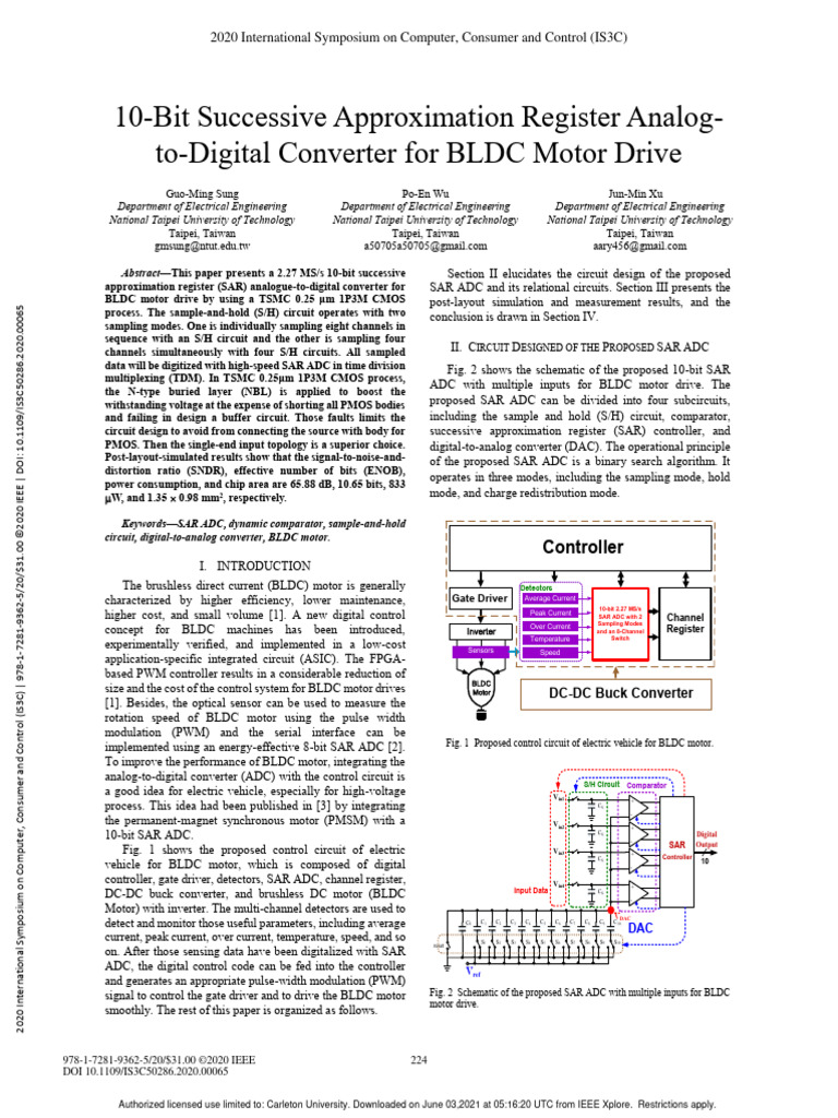 10-Bit Successive Approximation Register Analog-to-Digital Converter ...
