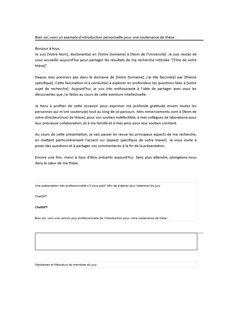 Introduction à la soutenance de thèse | PDF