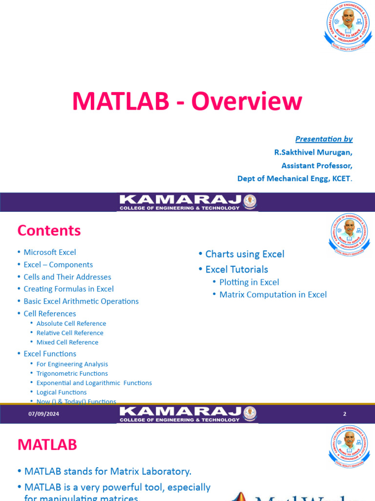 Unit 5 - Matlab | PDF | Matlab | Matrix (Mathematics)