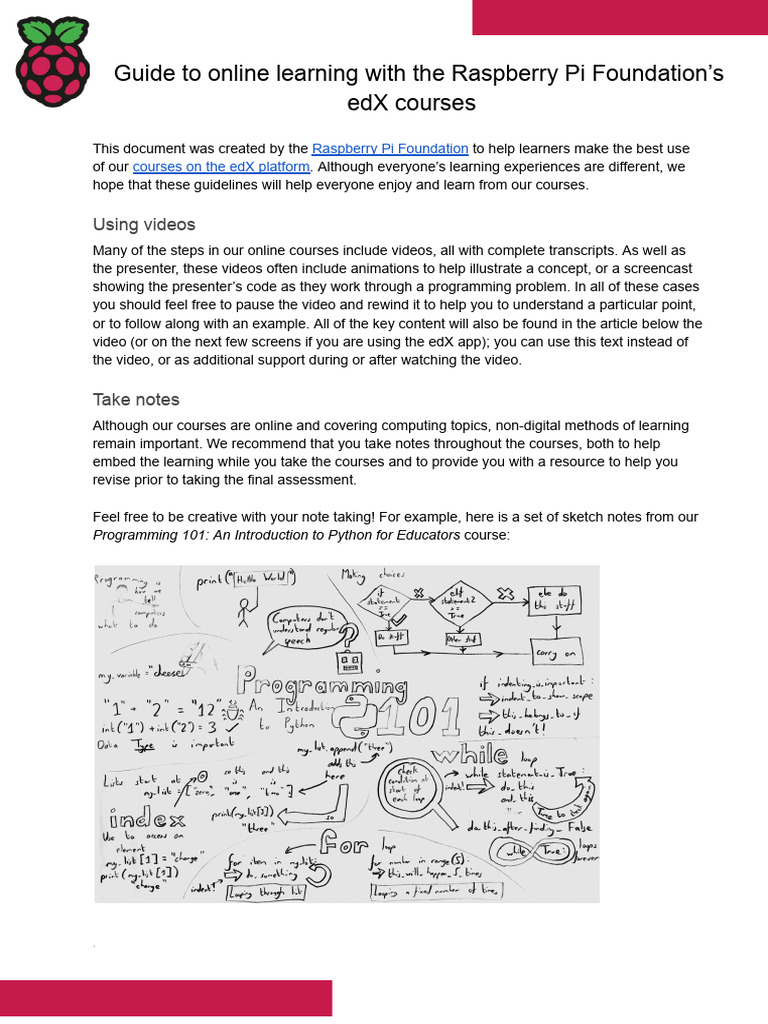 Guide For Online Learning With EdX & Raspberry Pi | PDF | Educational Technology | Learning