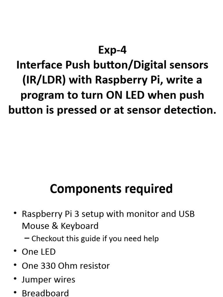 Experiment 4 | PDF | Raspberry Pi | Electronic Engineering