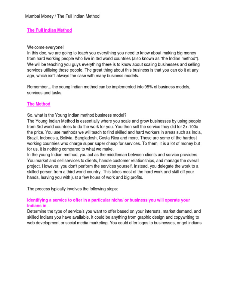 The_Full_Indian_Method_ | PDF | You Tube | Pay Pal