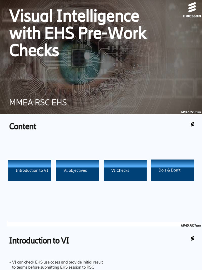 VI-Visual Intelligence For Remote EHS Pre-Work Checks - Updated | PDF | Personal Protective ...
