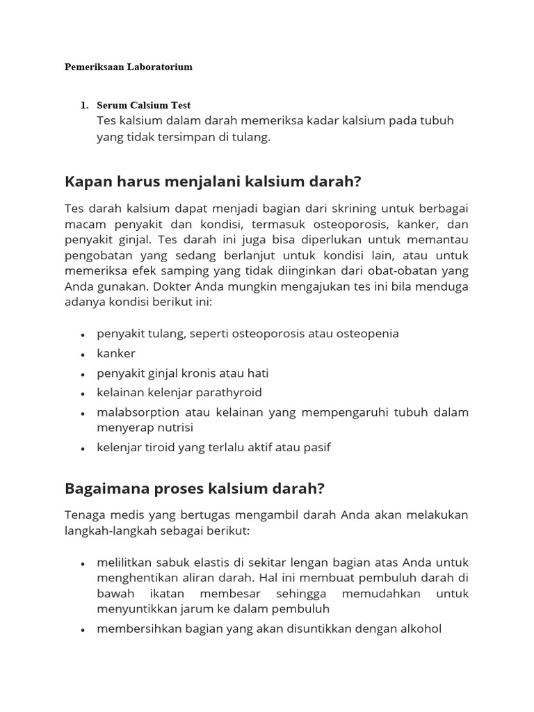 Tes Lab Kompleks Perio | PDF