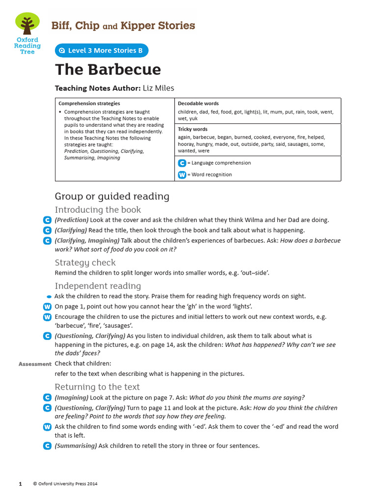 The Barbecue | Download Free PDF | Reading Comprehension | Phonics