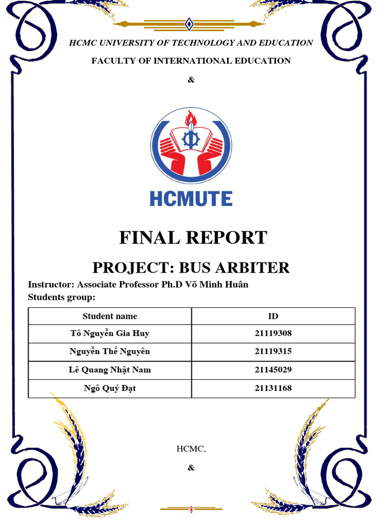 Bus Arb Project - Tham Khaoo Bao Cao | PDF | Field Programmable Gate ...