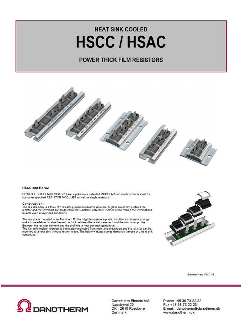 Heat Sink HSCC HSAC Opdateret 2 | PDF | Resistor | Quantity