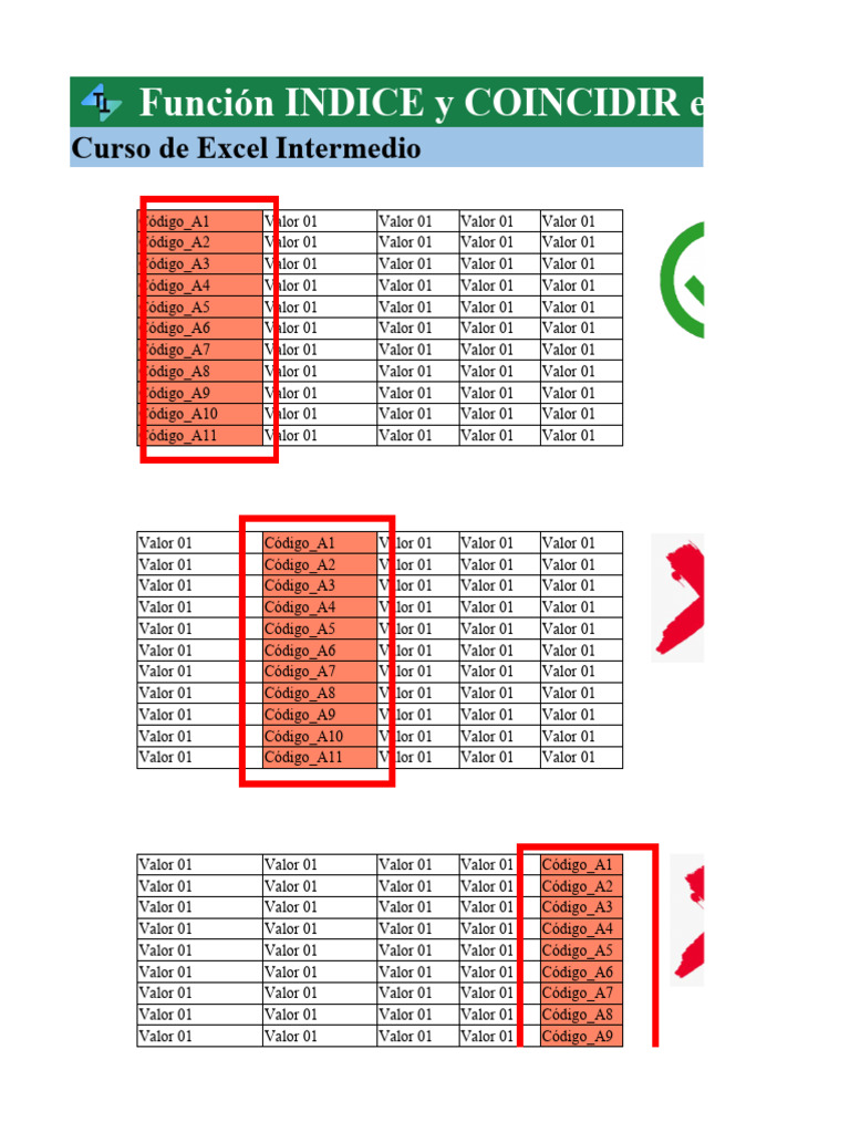 Curso Intermedio BONUS1 Funcion INDICE y COINCIDIR en Excel El Tio Tech 3 | PDF