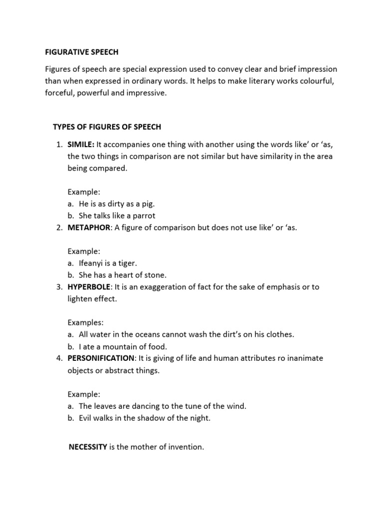 Figurative Speech | PDF | Foreign Language Studies