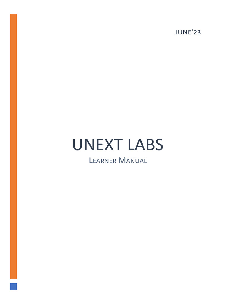 UNext Labs Learner Manual | PDF | Command Line Interface | Login