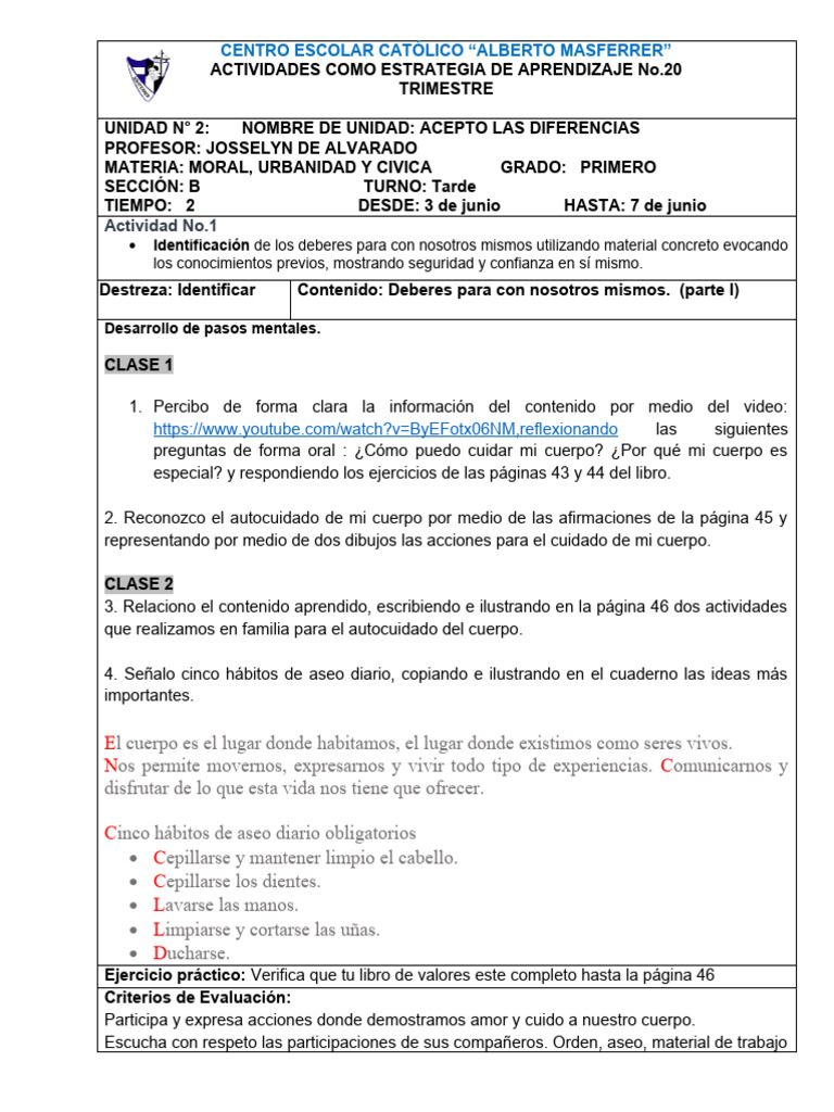 Guia 20 de Valores | PDF