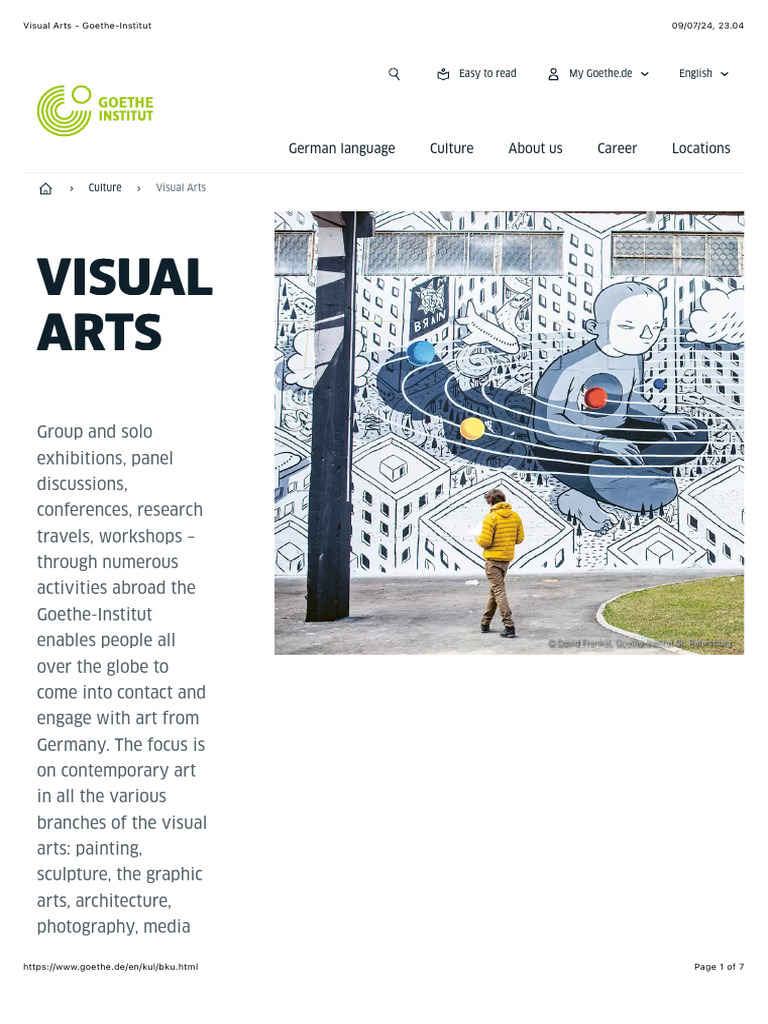 Goethe-Institut Visual Arts Programs | PDF | The Arts | Liberal Arts ...