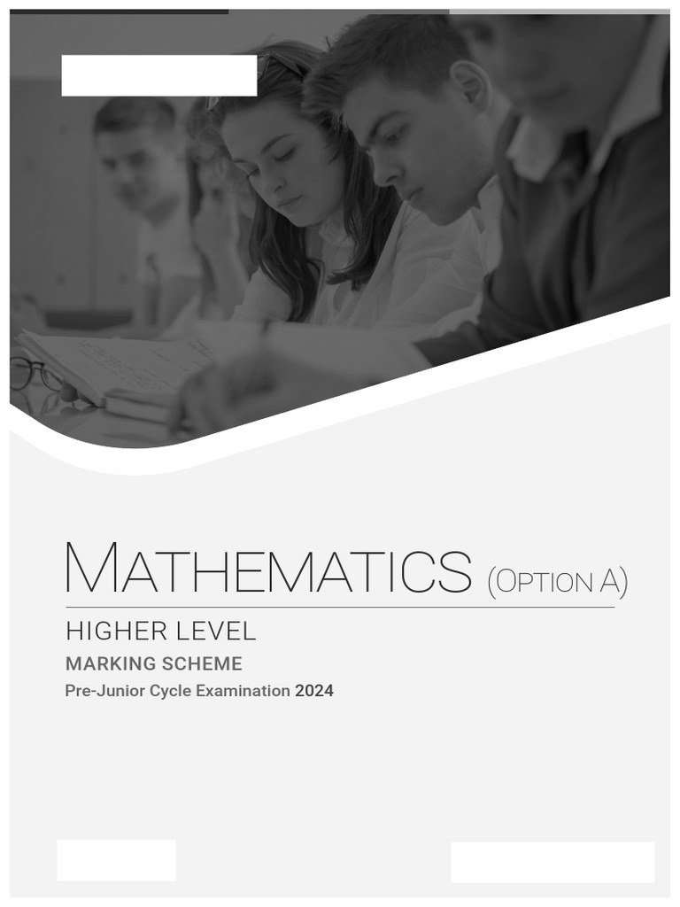 Higher Level Math Marking Guide | PDF | Area | Triangle