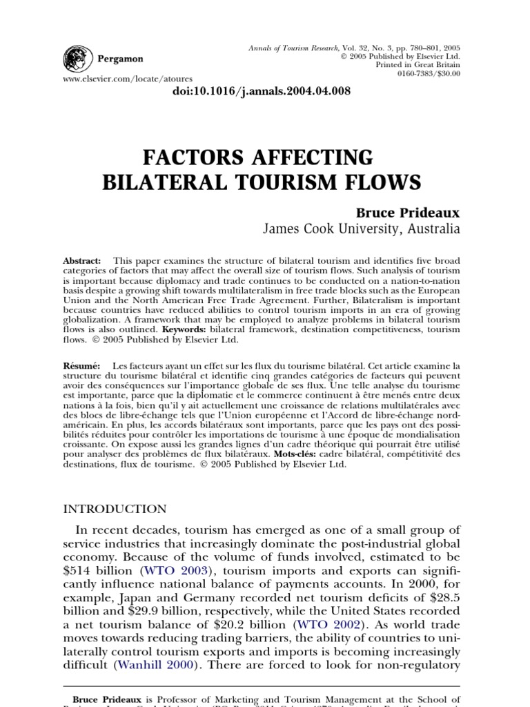 Factors Affecting Bilateral Tourism Flows | PDF | Competitiveness | Tourism