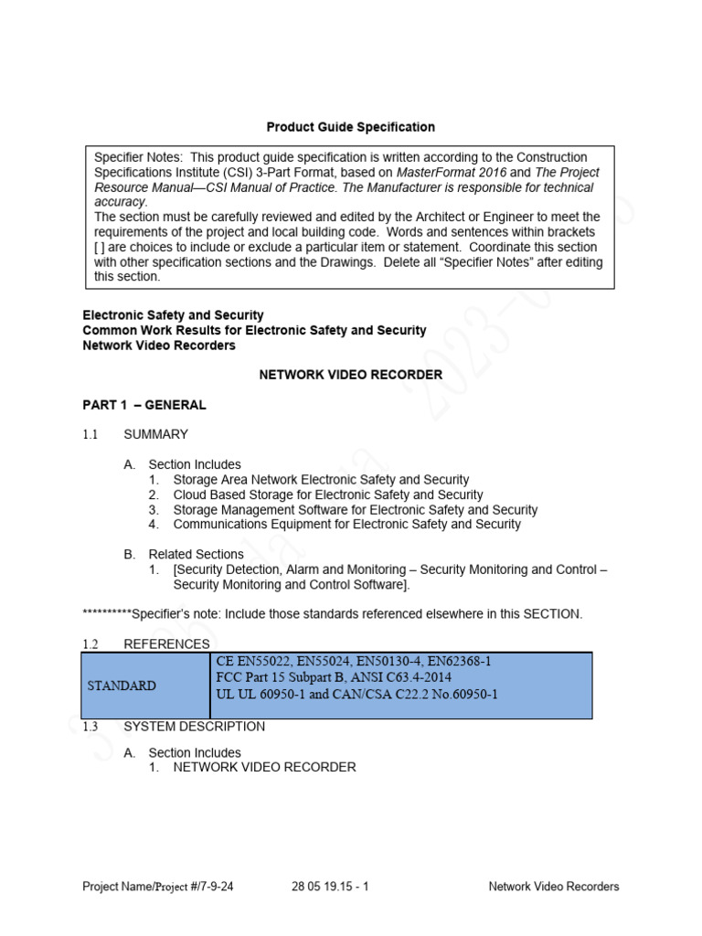 NVR616R-64 128-4KS2 A e 20230922115701 | PDF | Specification (Technical Standard) | Computing