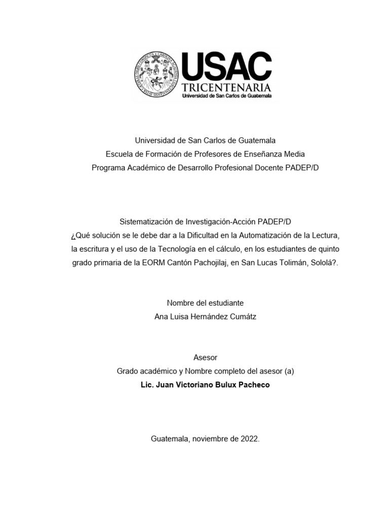 18 Informe de Investigación Ana Luisa Hernández Cumátz - Ana Luisa ...