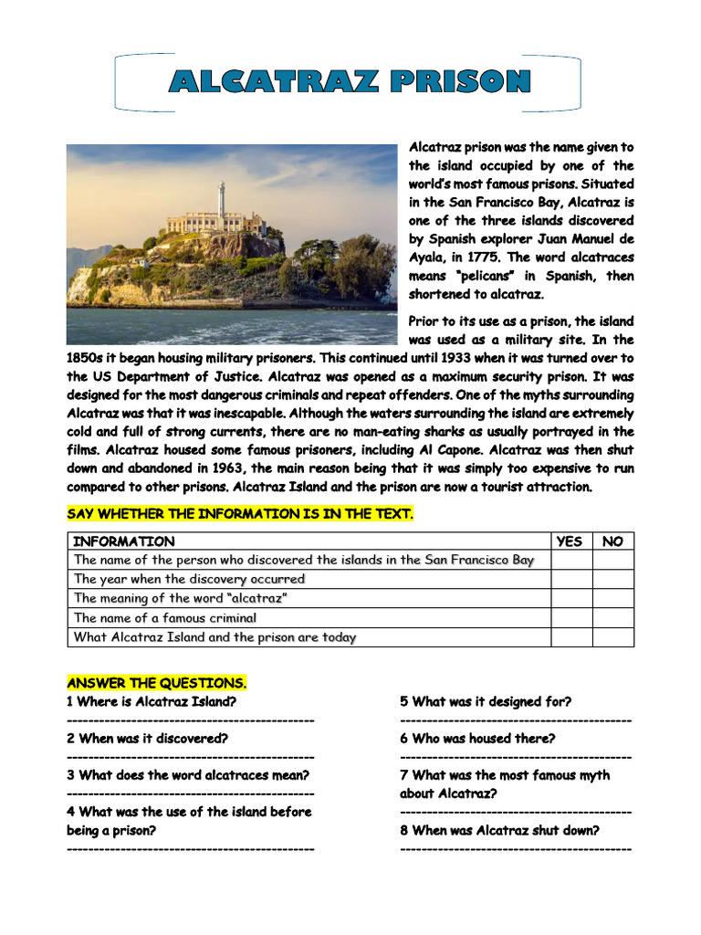 Alcatraz: History and Notorious Inmates | PDF | Social Science