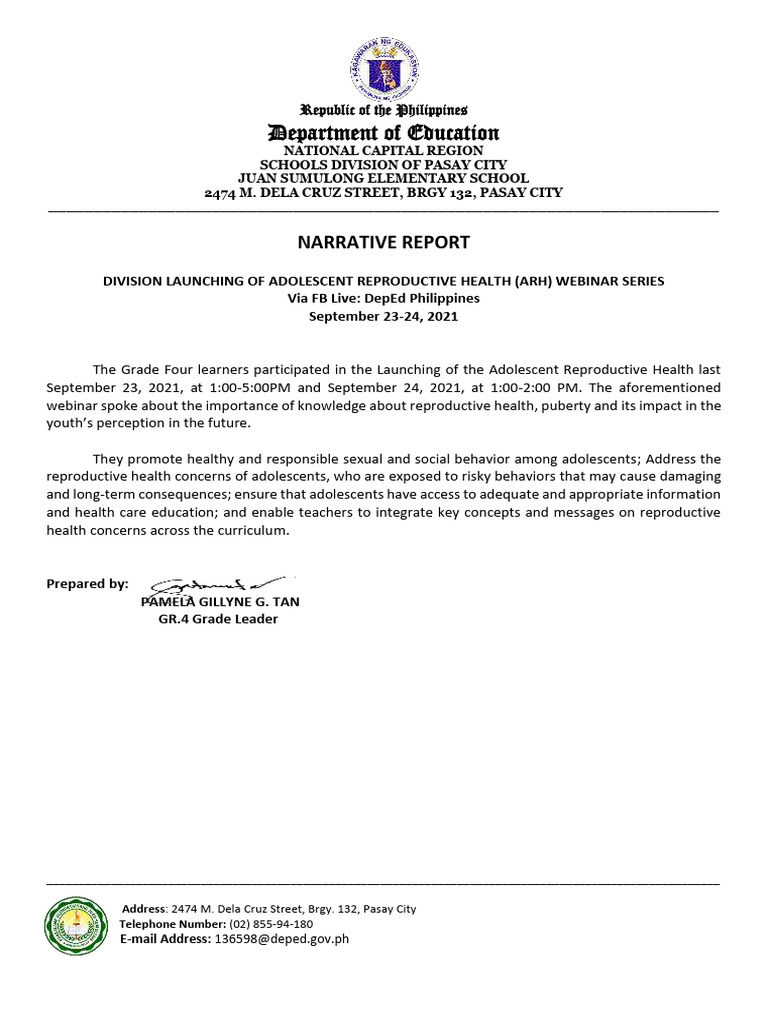 Report-on-Adolescent-Reproductive-Health-ARH (1) | Download Free PDF ...