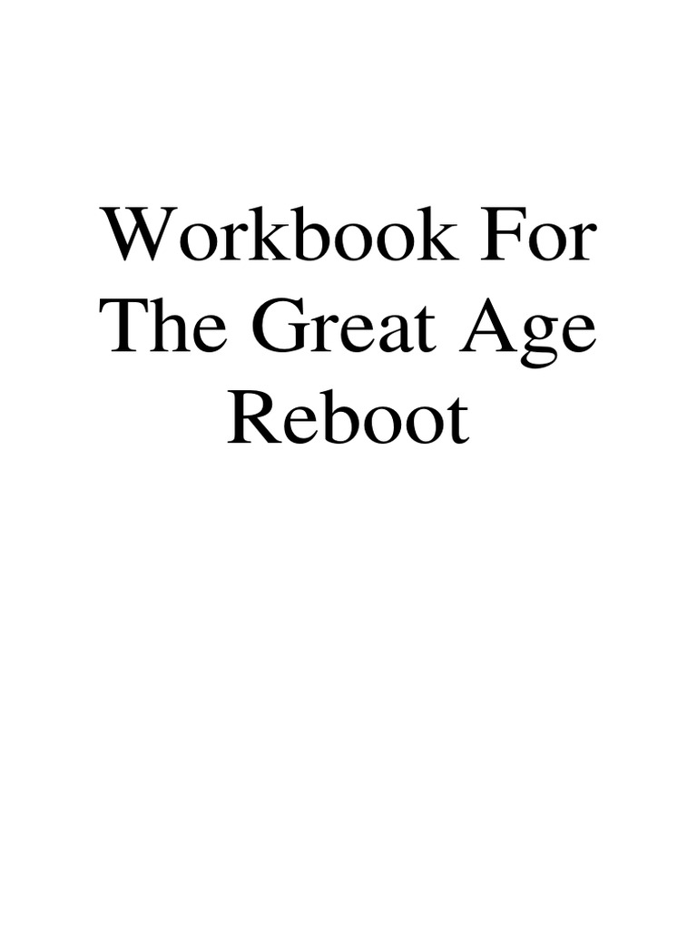 The Great Age Reboot Workbook | PDF | Fat | Cancer