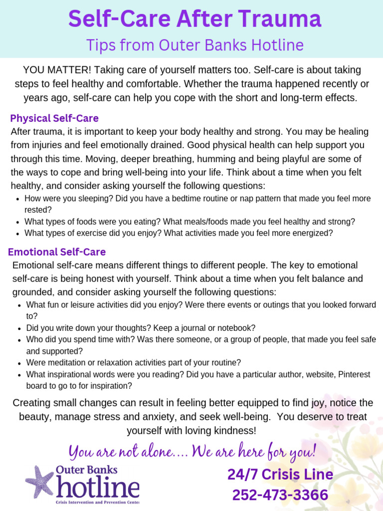 Self Care After Trauma | PDF