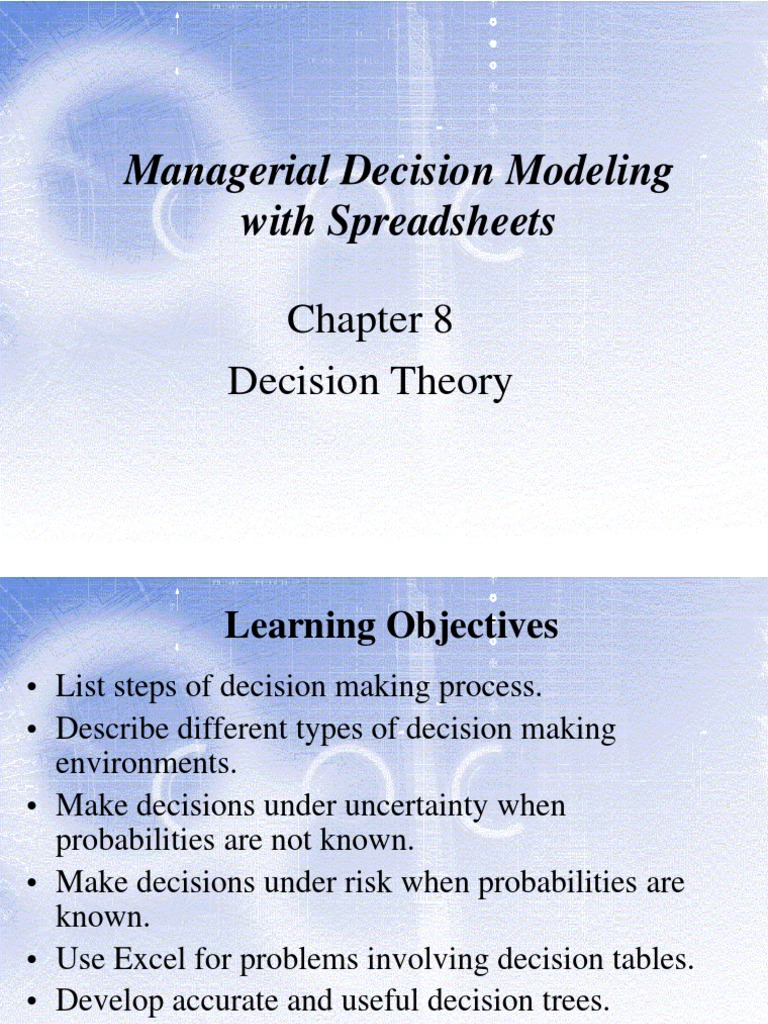 DecisionTheory Ch8 | PDF | Decision Making | Applied Mathematics