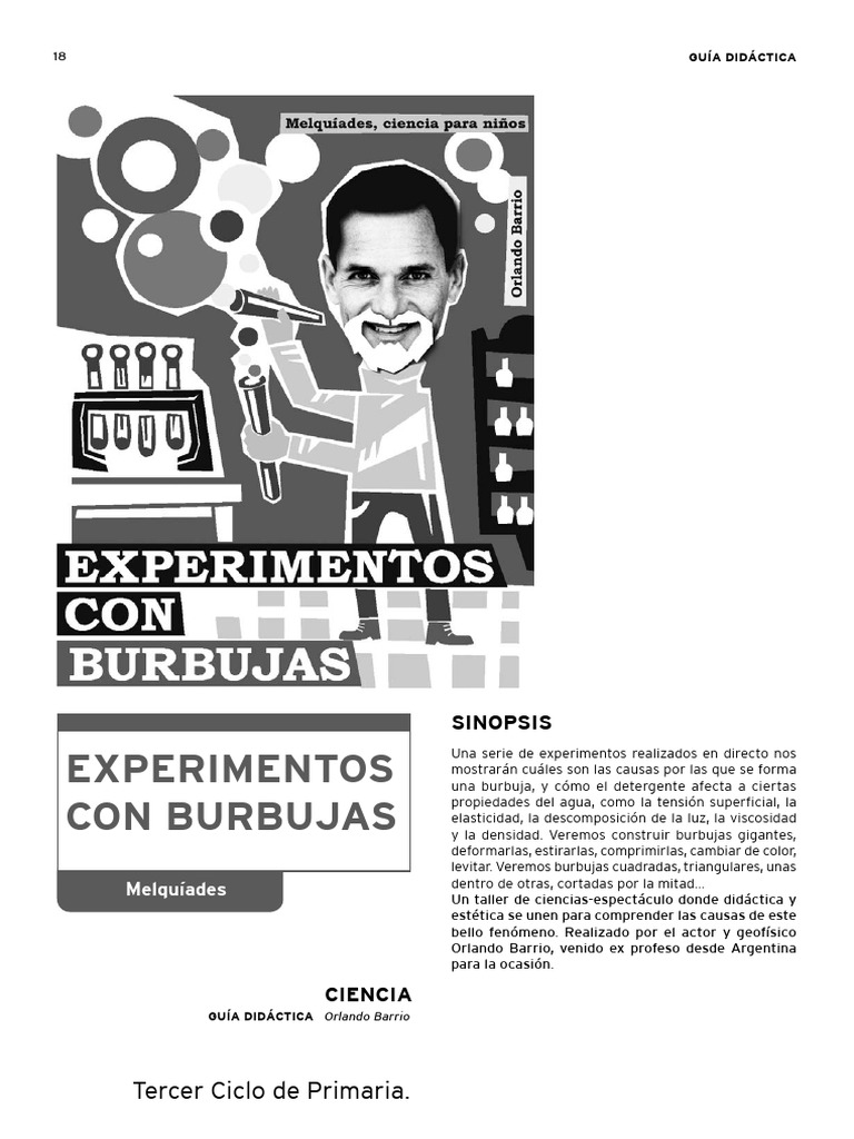 Experimentos Con Burbujas | PDF | Agua | Tensión superficial
