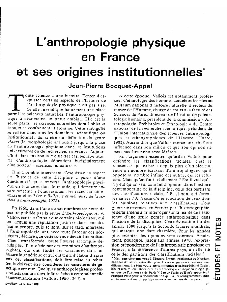 Anthropo Physique | PDF