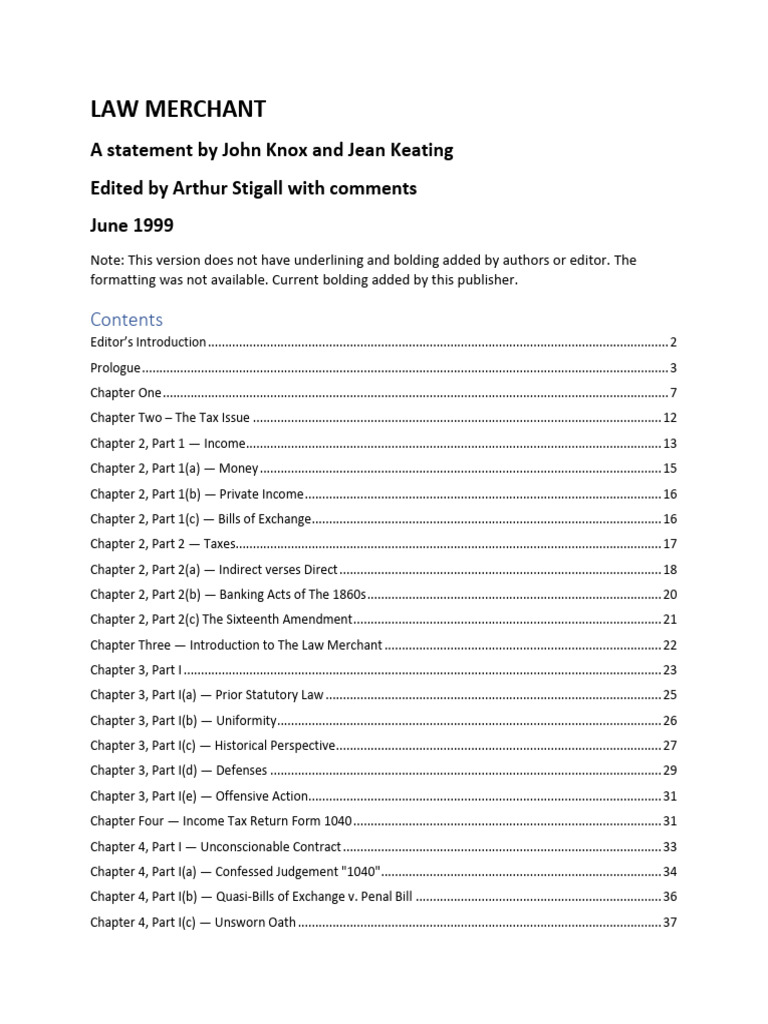Law Merchant Knox Keating | PDF | Money | Negotiable Instrument
