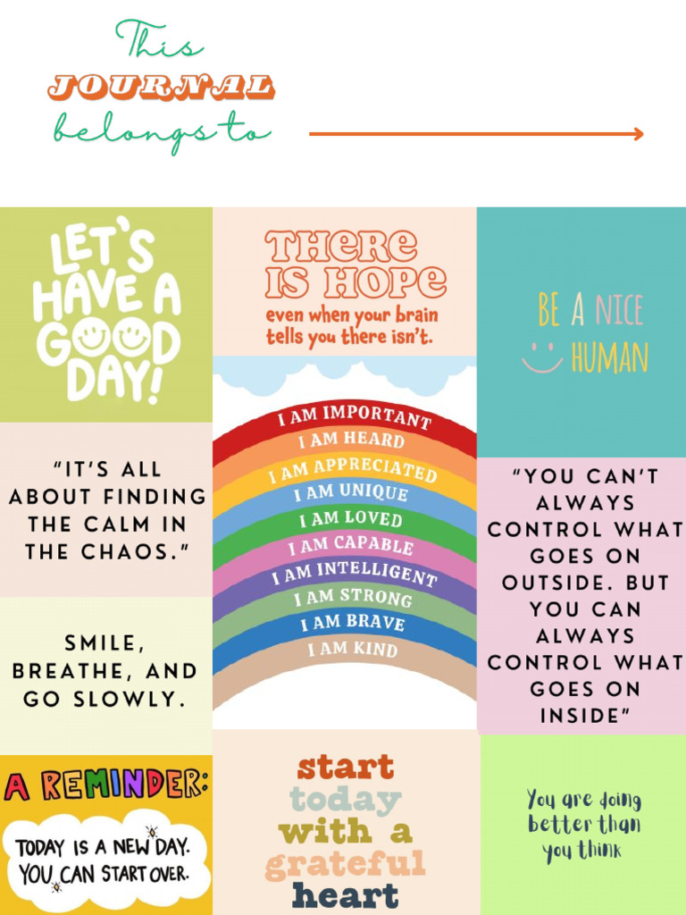 Mental Health Journal Front | PDF