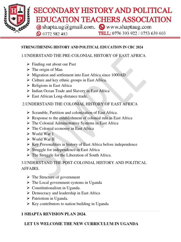Shapta History and Political Education Scoring Rubric 2024-1 | PDF ...