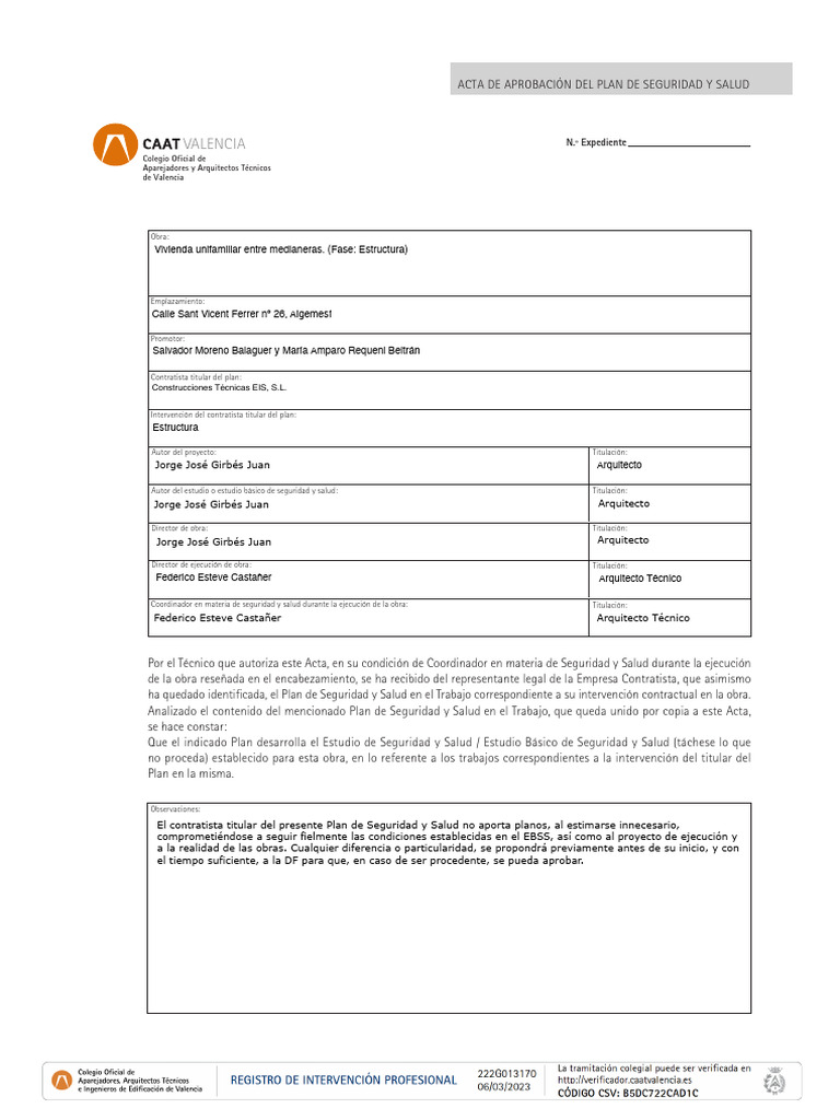Acta de Aprobacion PSS (06-03-2023) Registrada 1 | PDF | Business Acta de Aprobacion PSS (06-03-2023) Registrada 1 | PDF | Business
