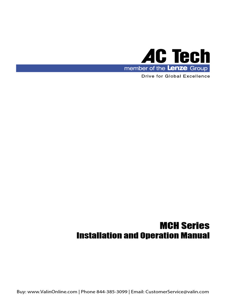 MCH Series VFD Installation Manual | PDF | Electric Motor | Rectifier